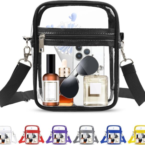 Other | Clear Crossbody Bag Stadium Approved See Through Purse ...